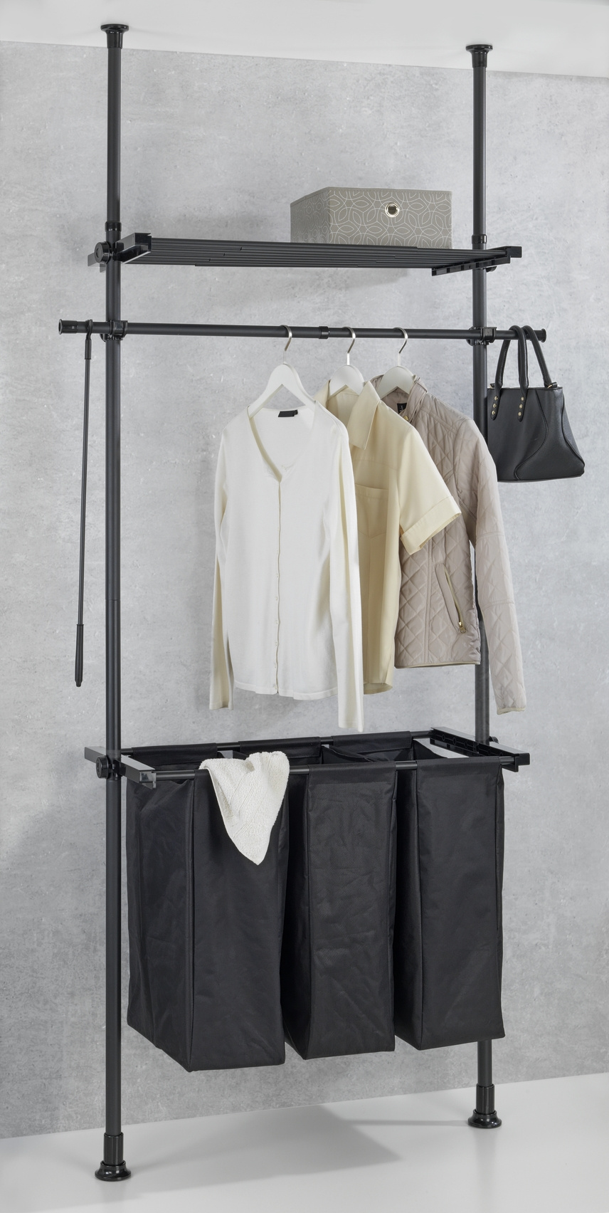 Teleskopowy system do garderoby z koszem na pranie, Hercules, WENKO ...