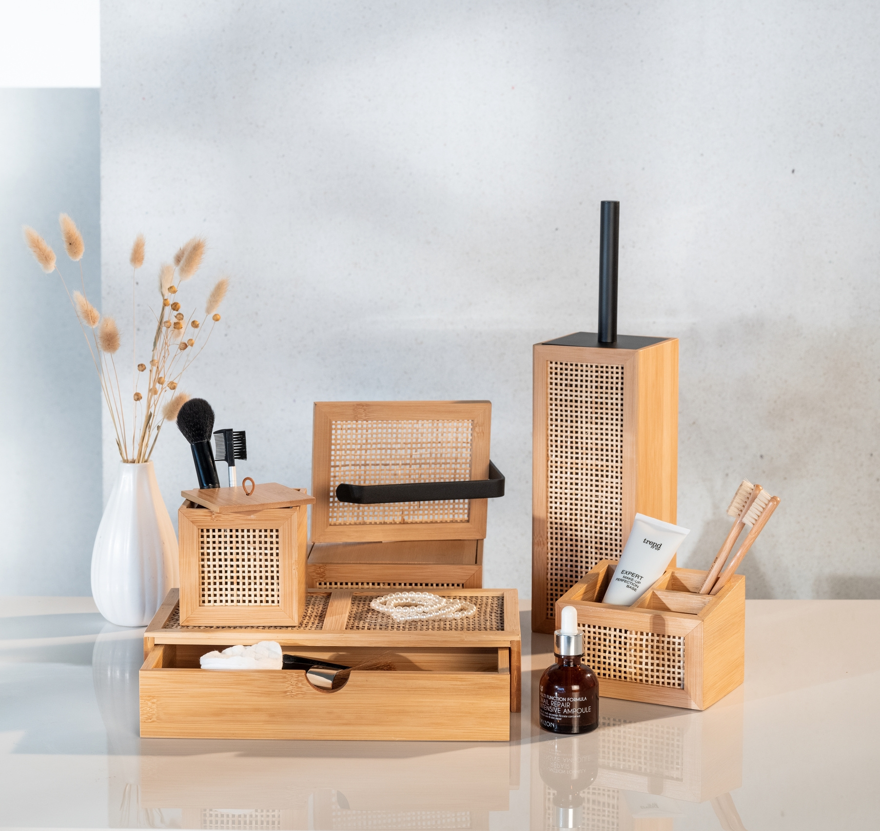 Uniwersalny pojemnik ALLEGRE BAMBOO, 3 przegrody, bambus, WENKO | wenko ...